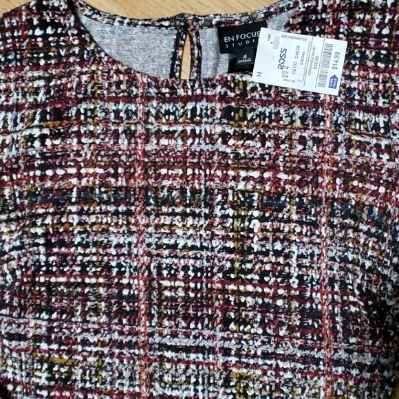 Enfocus Studio | Dresses | Tweed Look Pattern Dress | Poshmark